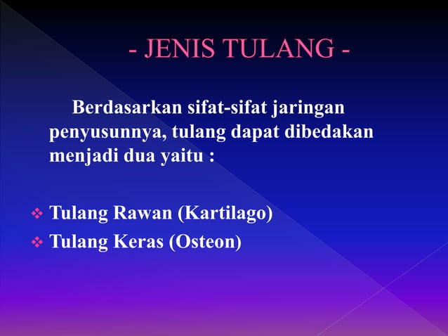 Biologi - Jenis tulang | PPTX