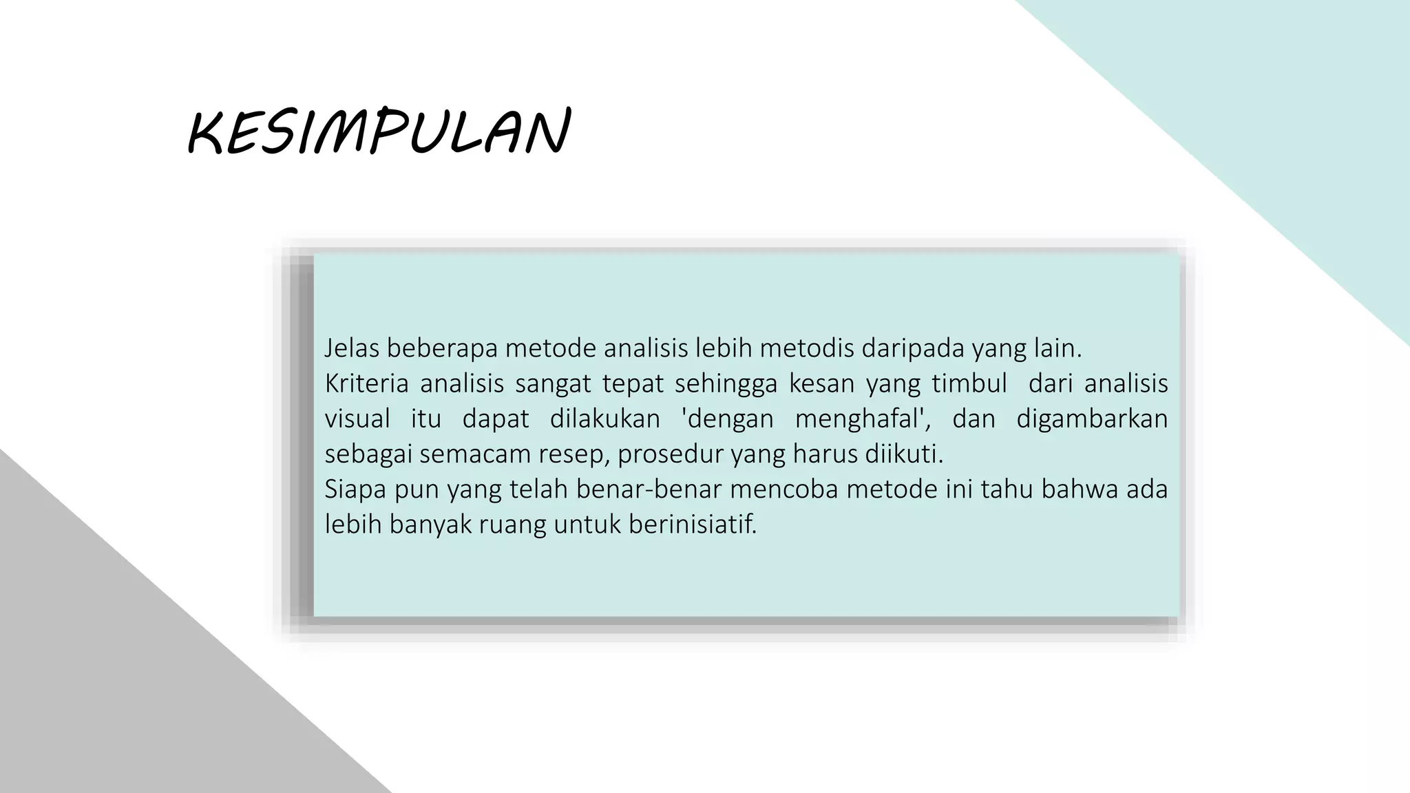 Perspektif Yang Berbeda Dan Metode Analisis Visual | PPTX