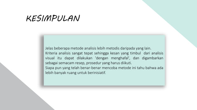 Perspektif Yang Berbeda Dan Metode Analisis Visual | PPTX