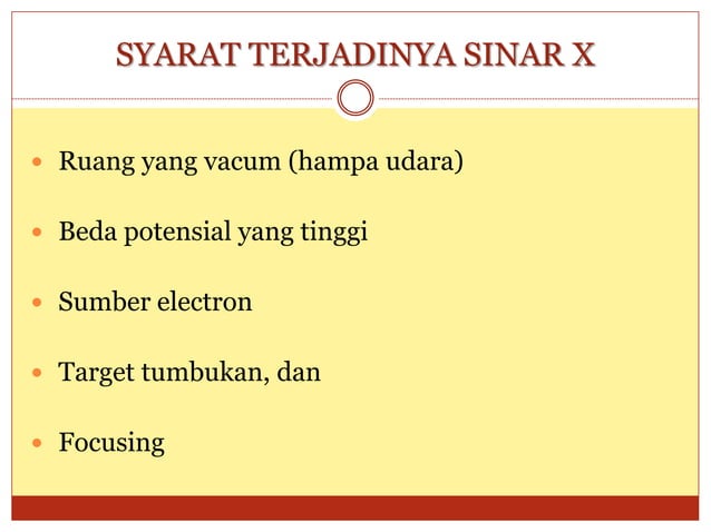 Sinar X dan Difraksi Sinar X | PPTX
