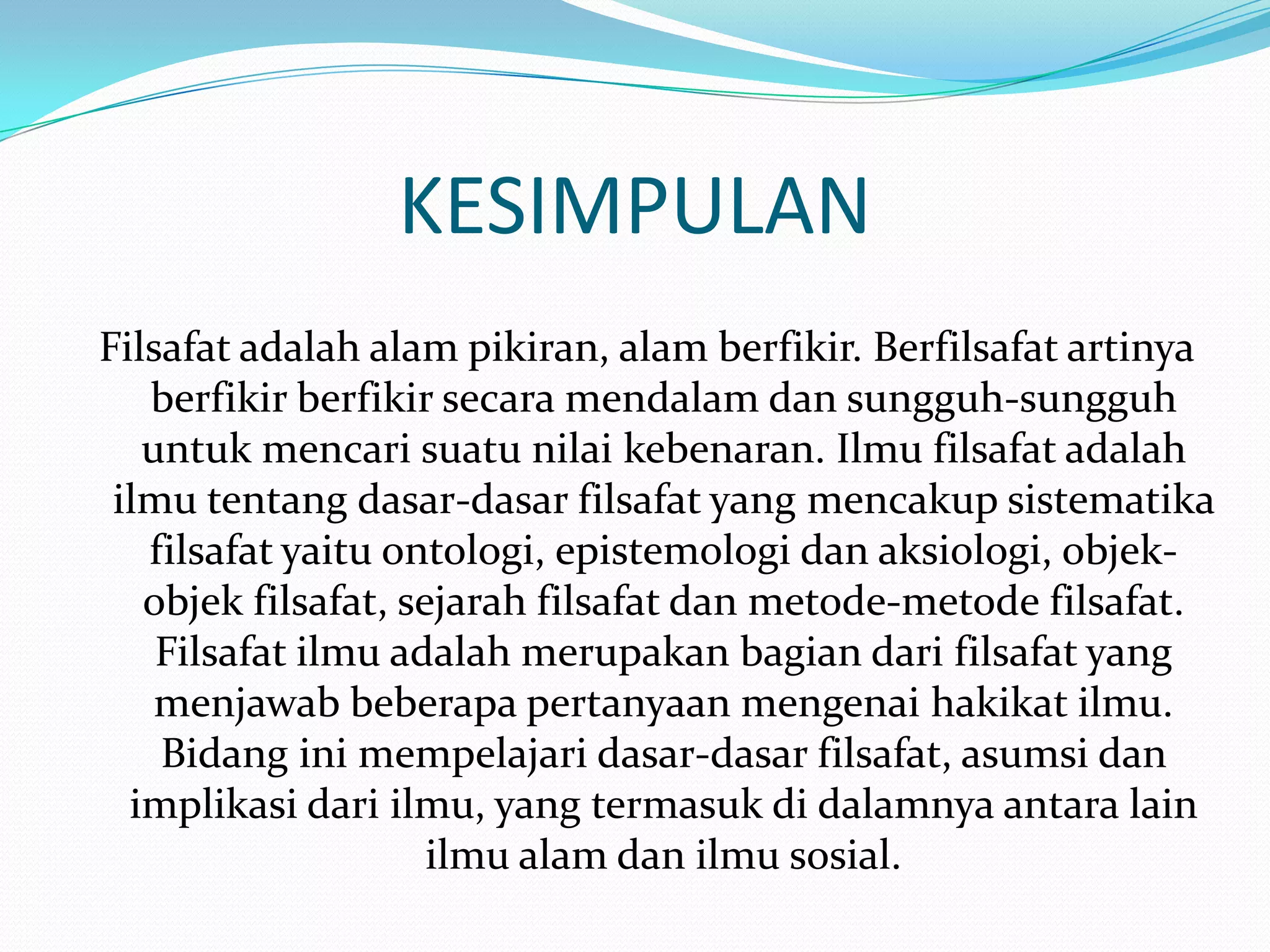 Filsafat dan Sejarah Keilmuan MIPA | PPT