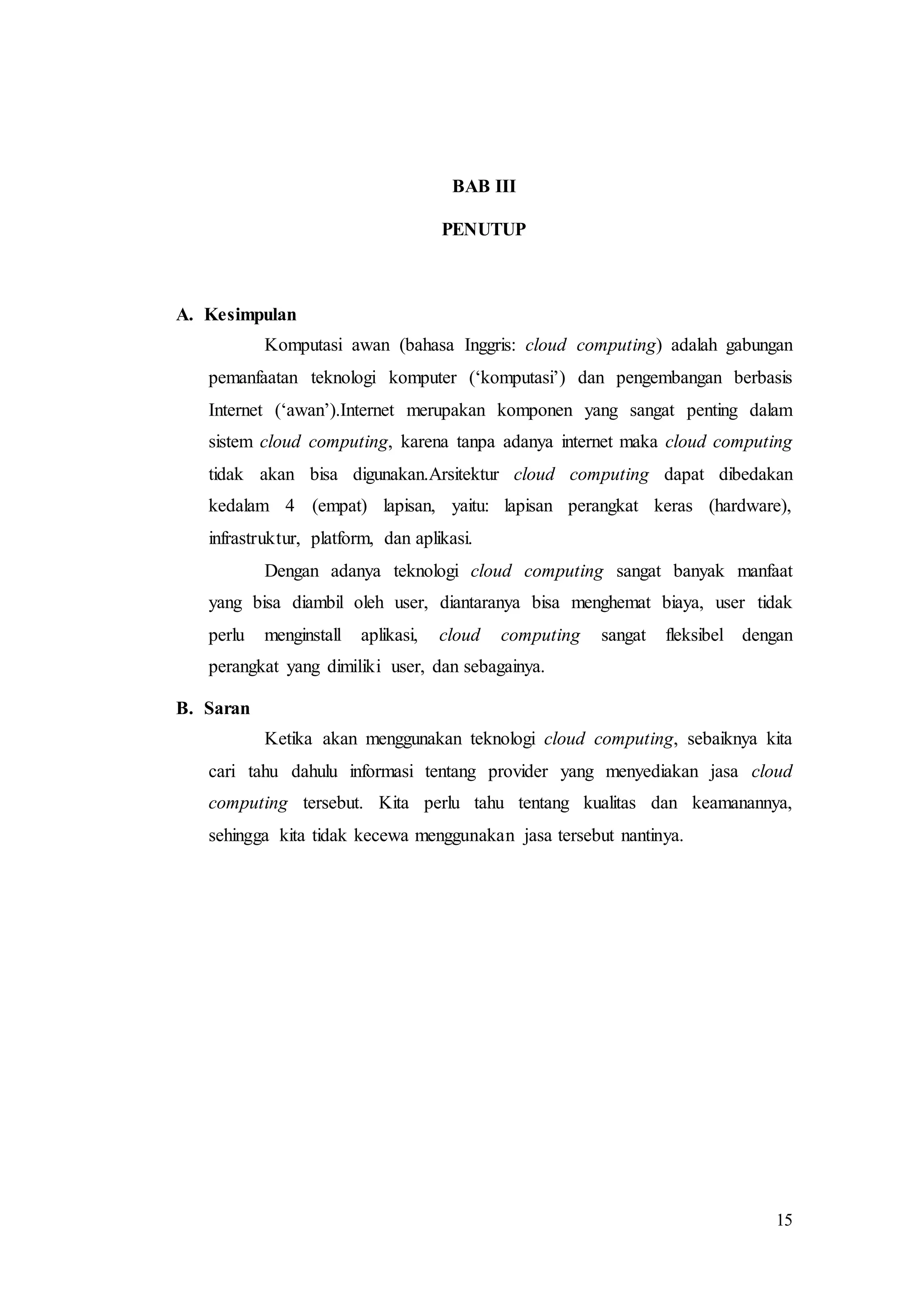 MAKALAH CLOUD COMPUTING | DOCX