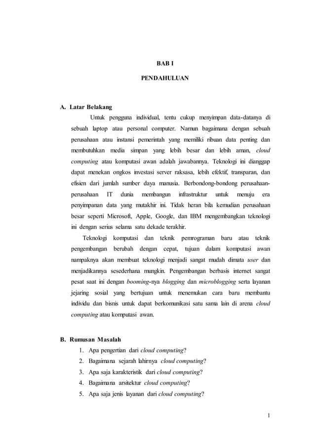 MAKALAH CLOUD COMPUTING | DOCX
