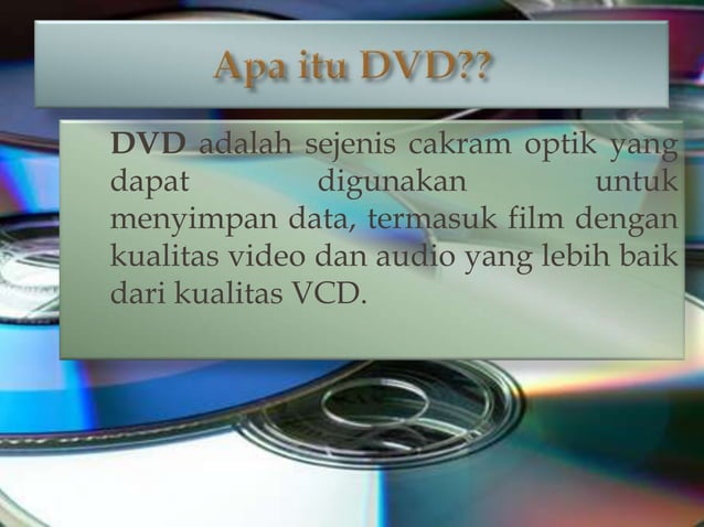 Kelompok 11 dvd (digital versatile disc) ppt | PPT