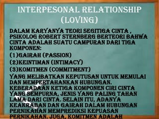 Keterikatan Sosial Hubungan Interpersonal (Psikologi Sosial) | PPTX