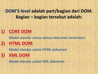 DOM (Document Object Model) - Kelompok12 | PPTX