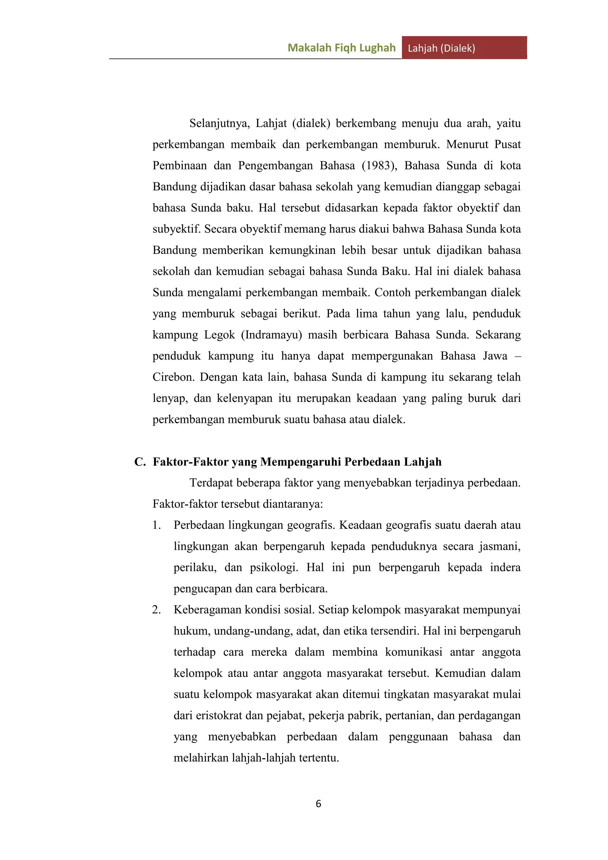 Lahjah (Dialek) | DOCX