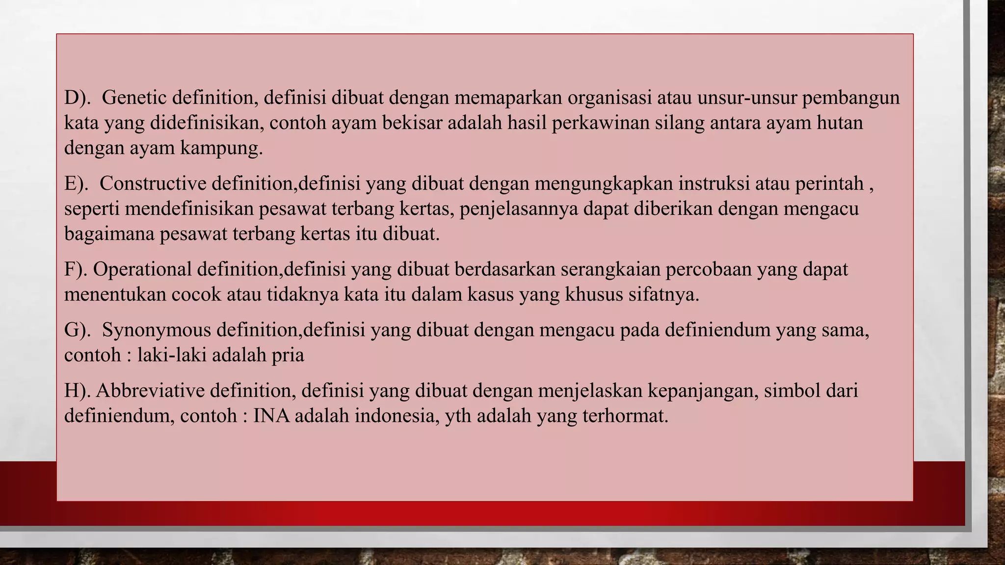 PENGERTIAN, DEFINISI, DAN PENYUSUNAN DEFINISI | PPTX