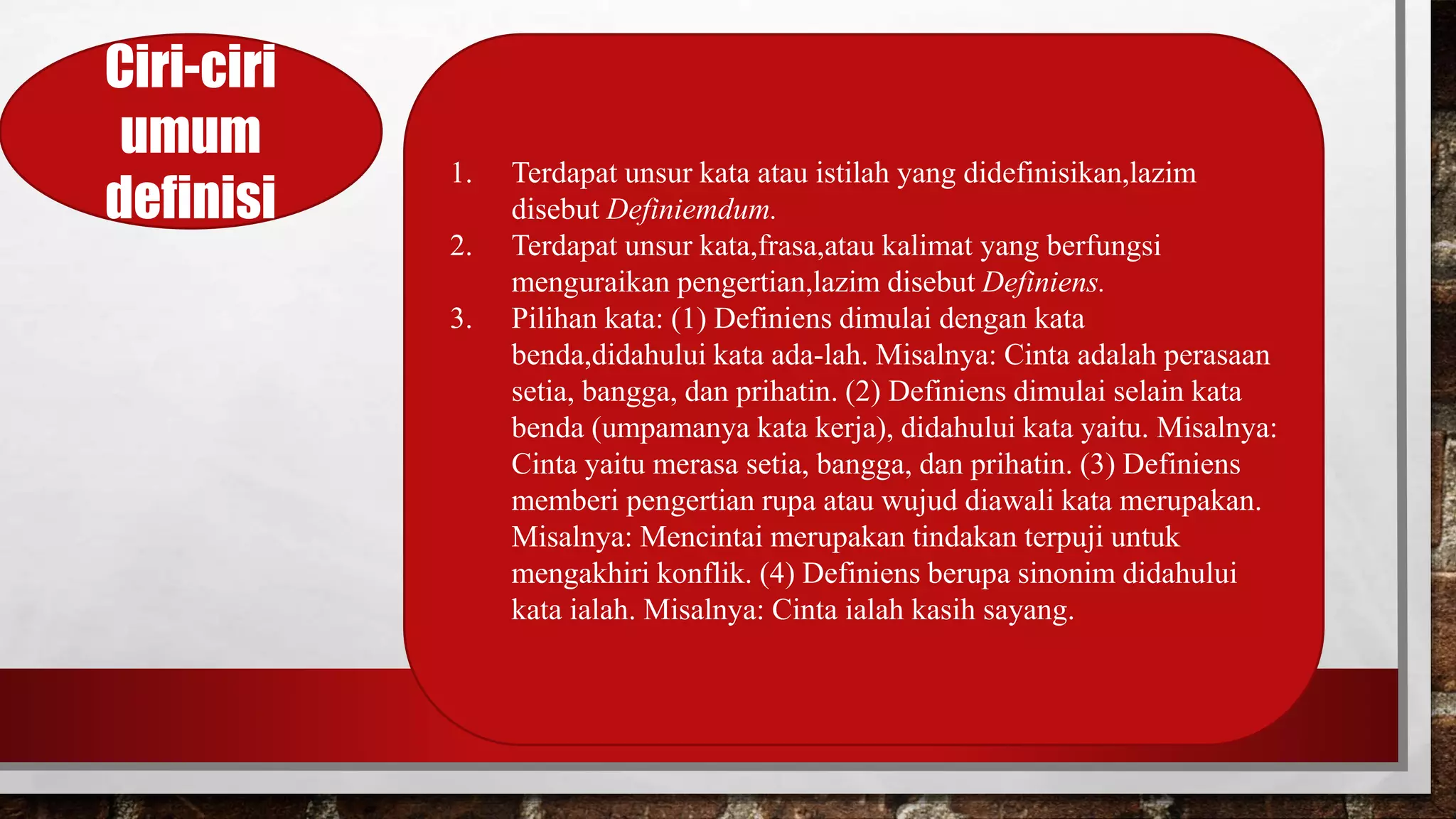 PENGERTIAN, DEFINISI, DAN PENYUSUNAN DEFINISI | PPTX