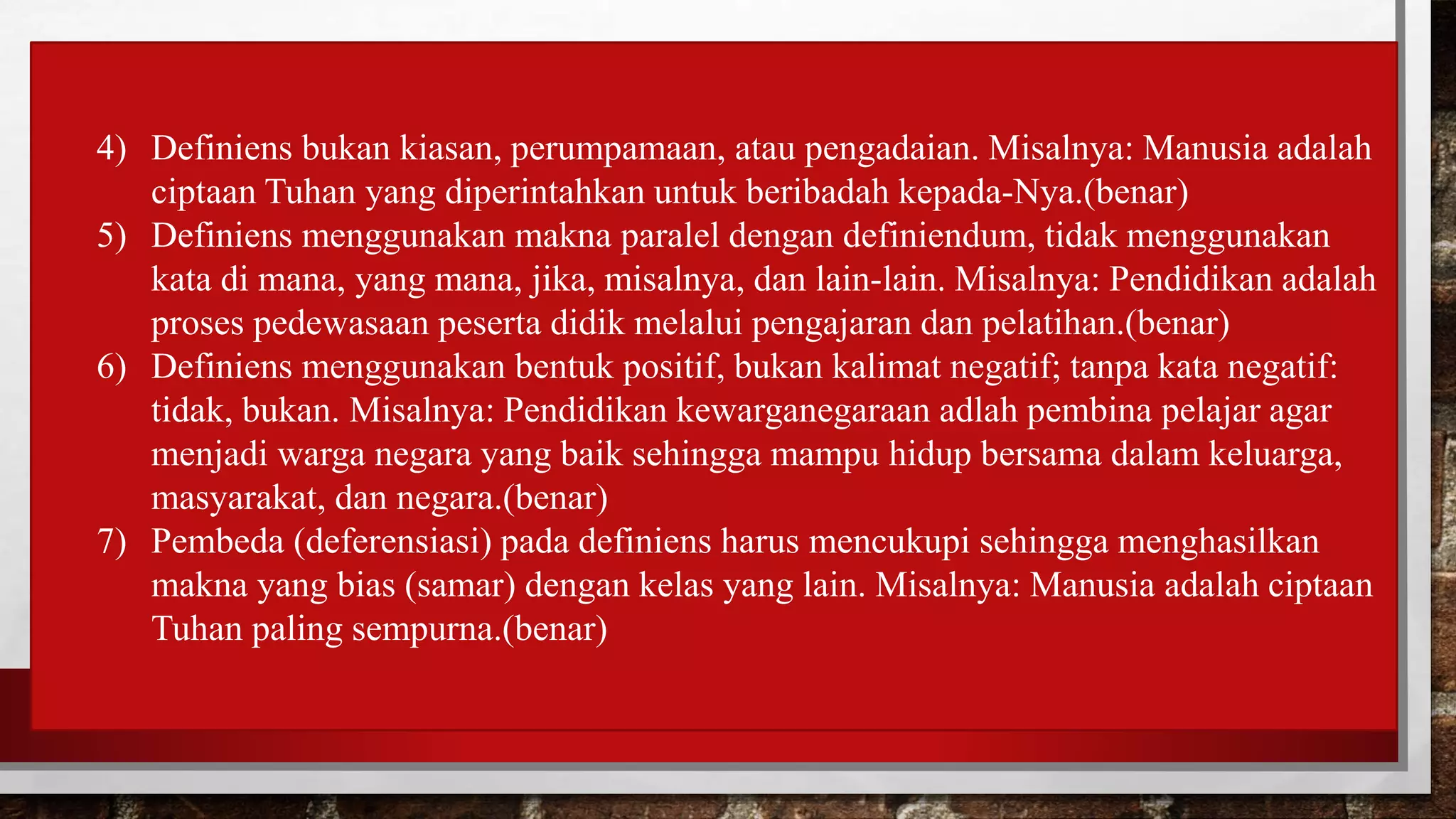 PENGERTIAN, DEFINISI, DAN PENYUSUNAN DEFINISI | PPTX