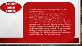 PENGERTIAN, DEFINISI, DAN PENYUSUNAN DEFINISI | PPTX