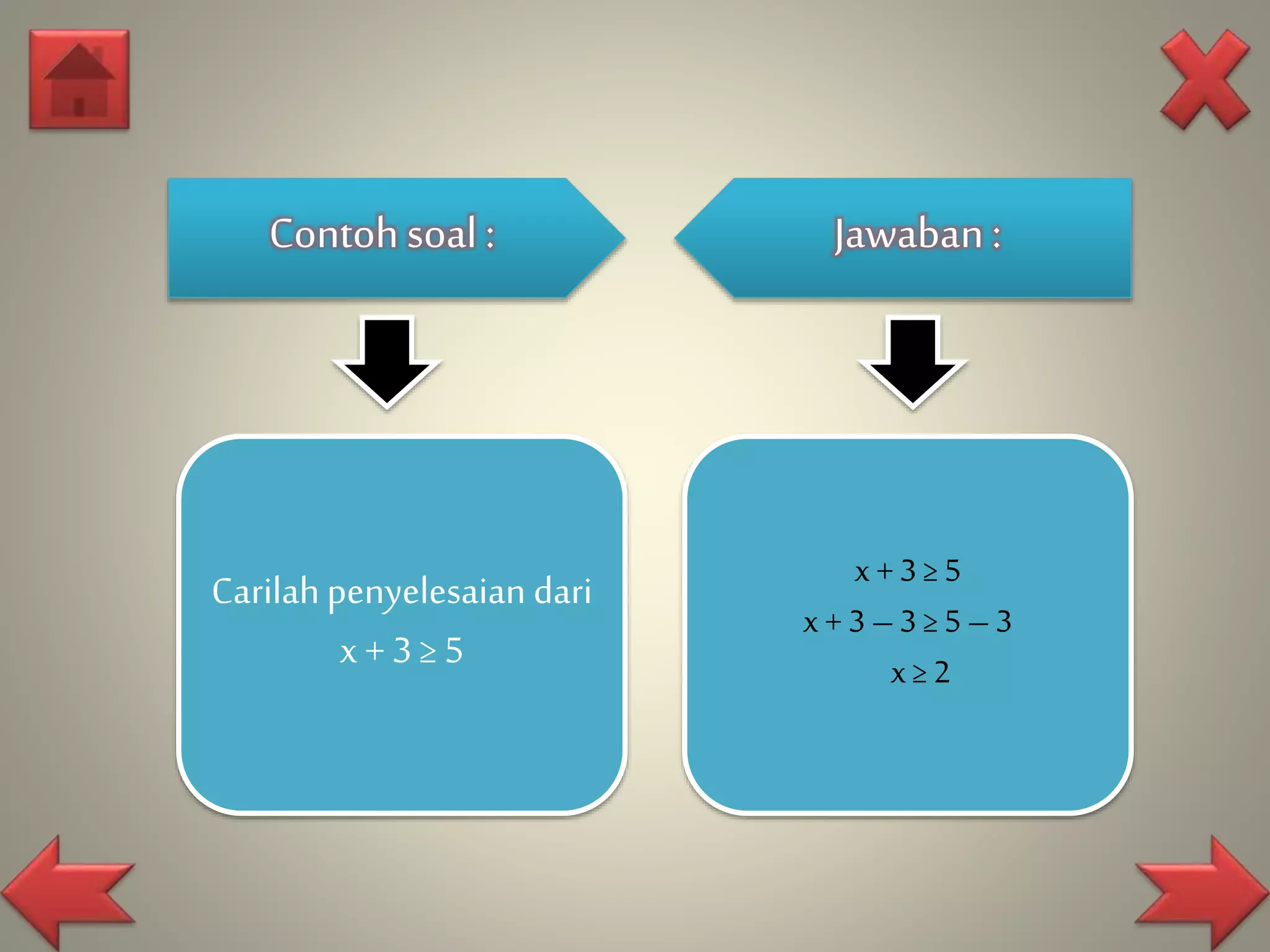Persamaan dan Pertidaksamaan Linear Satu Variabel | PPTX