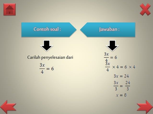 Persamaan dan Pertidaksamaan Linear Satu Variabel | PPTX