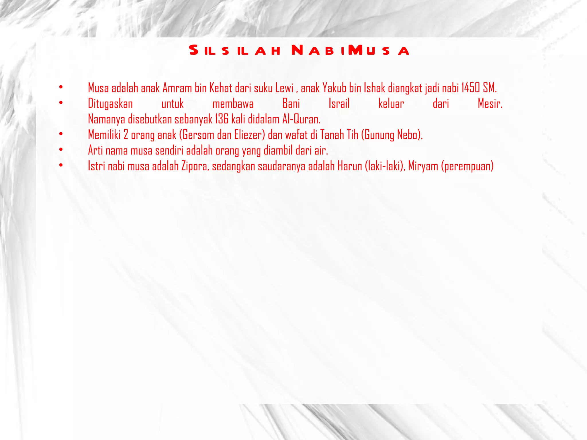 Kelompok 12 nabi musa | PPT