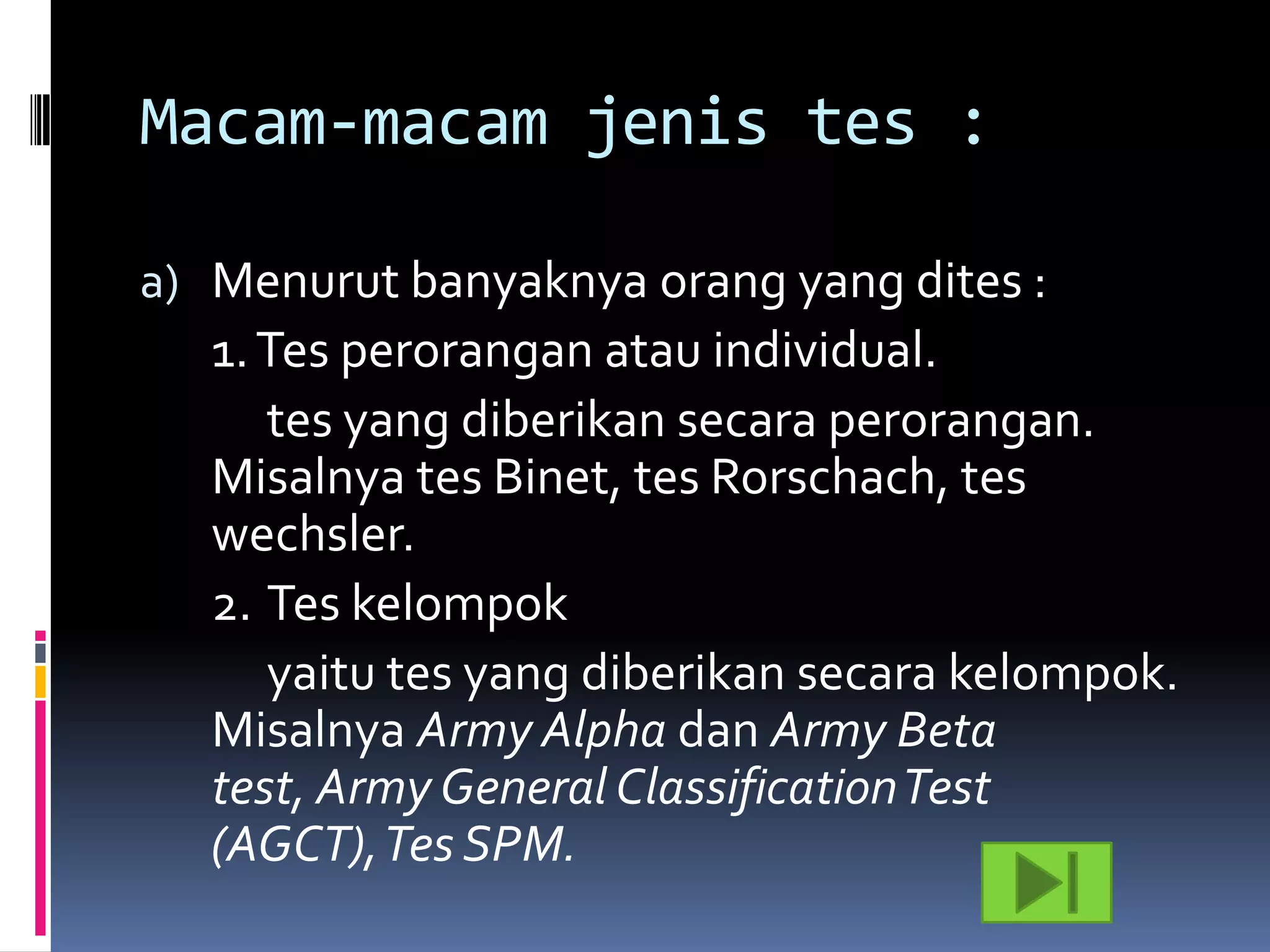 Metode Testing atau Psikotes (Psikologi Umum) | PPTX