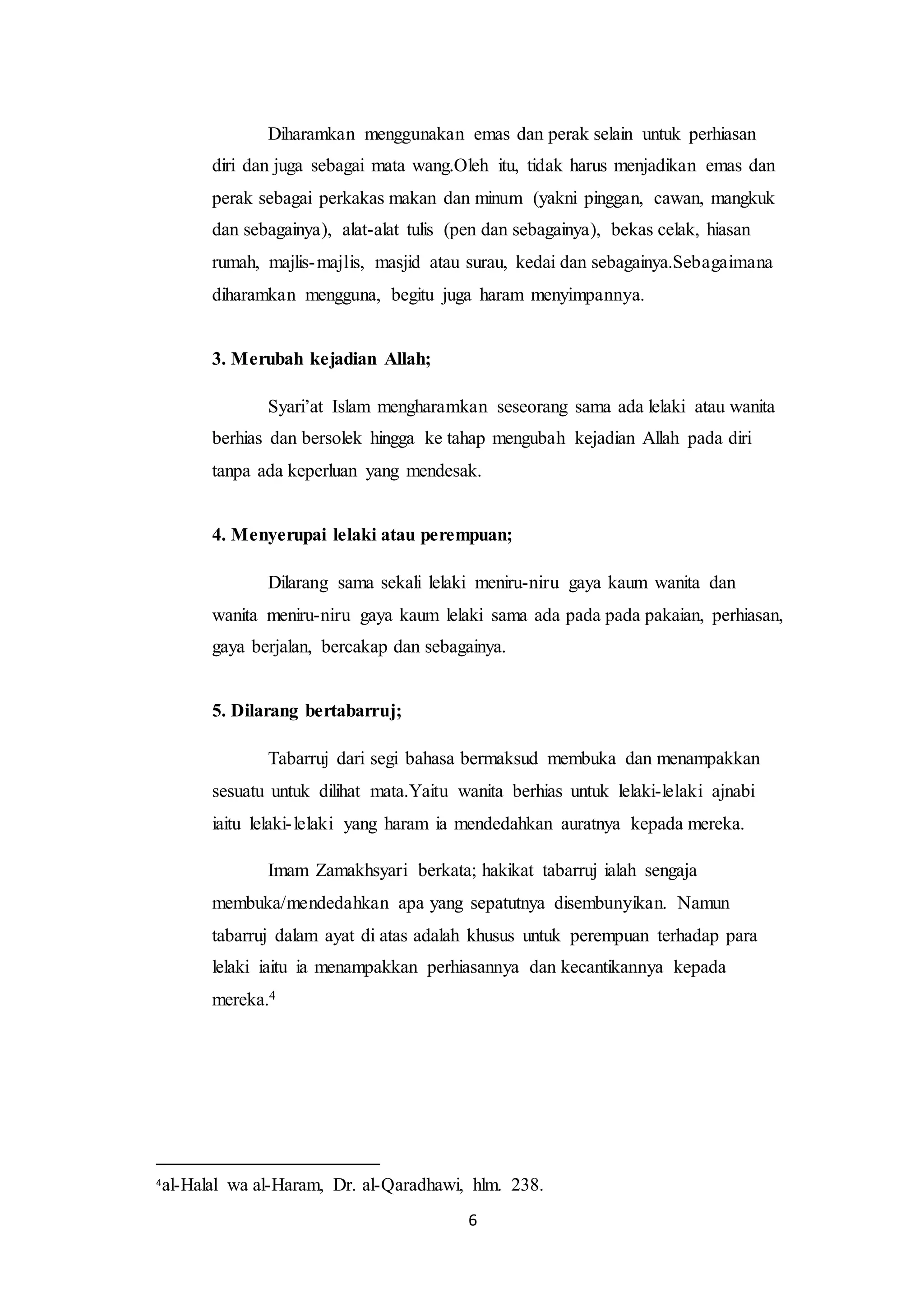 Contoh Makalah Hadis Pakaian dan Perhiasan | DOCX