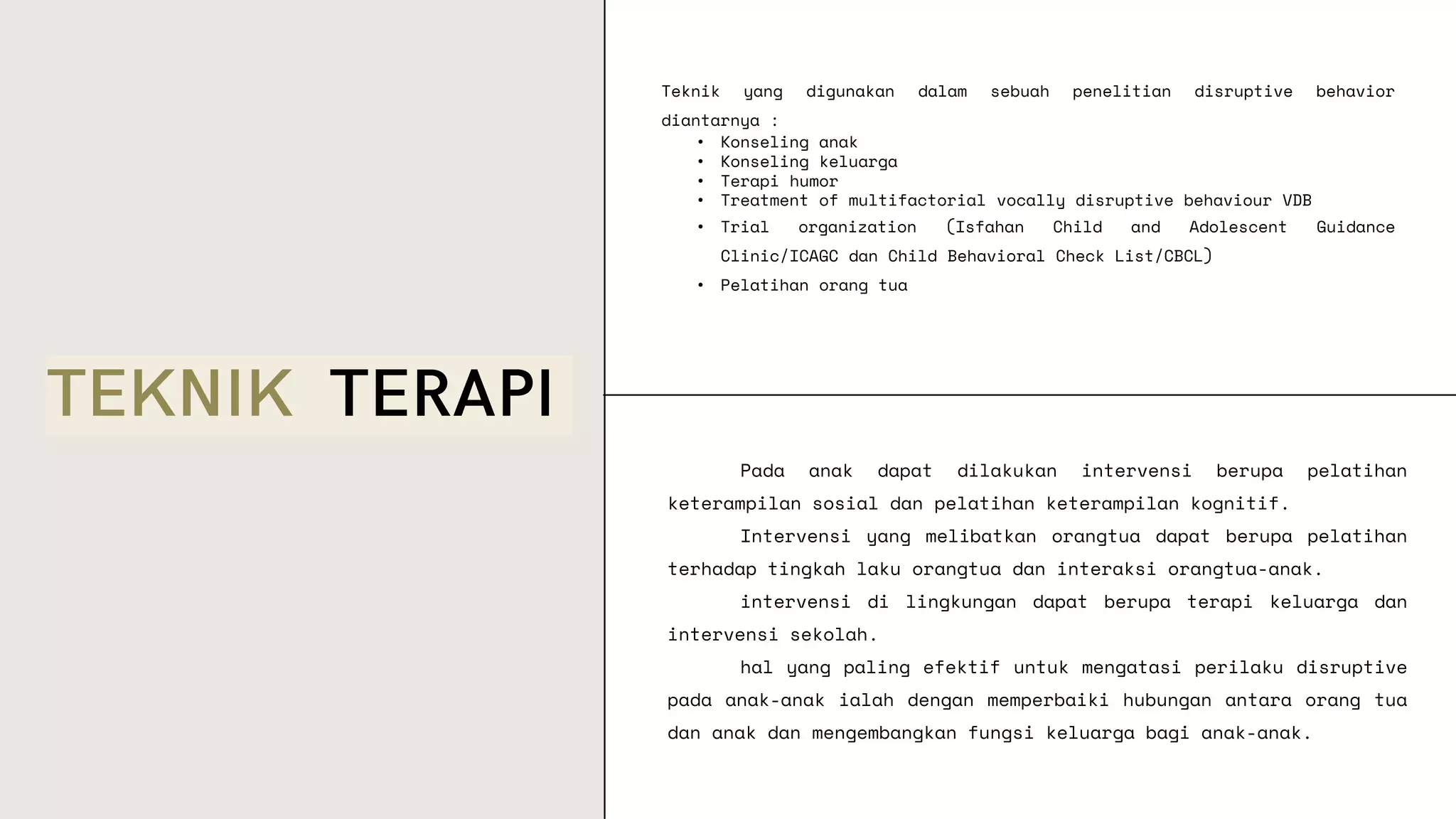 GANGGUAN PERKEMBANGAN & DISRUPTIVE BEHAVIOR | PPTX