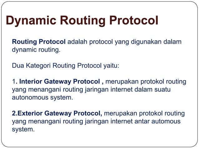 Presentasi Routing Dynamic | PPT