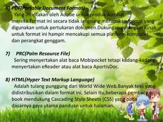 Pengertian, fungsi, dan format buku digital | PPT