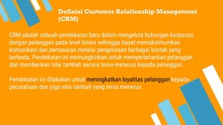Definisi, Fungsi, Sejarah CRM | PPTX