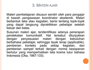 desain pembelajaran BIPA - Bahasa indonesia penutur asing | PPTX