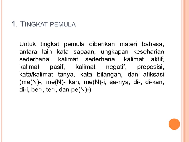 desain pembelajaran BIPA - Bahasa indonesia penutur asing | PPTX