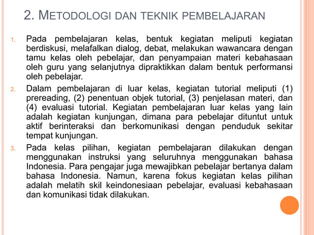 desain pembelajaran BIPA - Bahasa indonesia penutur asing | PPTX