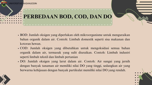 Kelompok 1_DO, BOD dan COD kimia analisis lingkunga laut | PDF