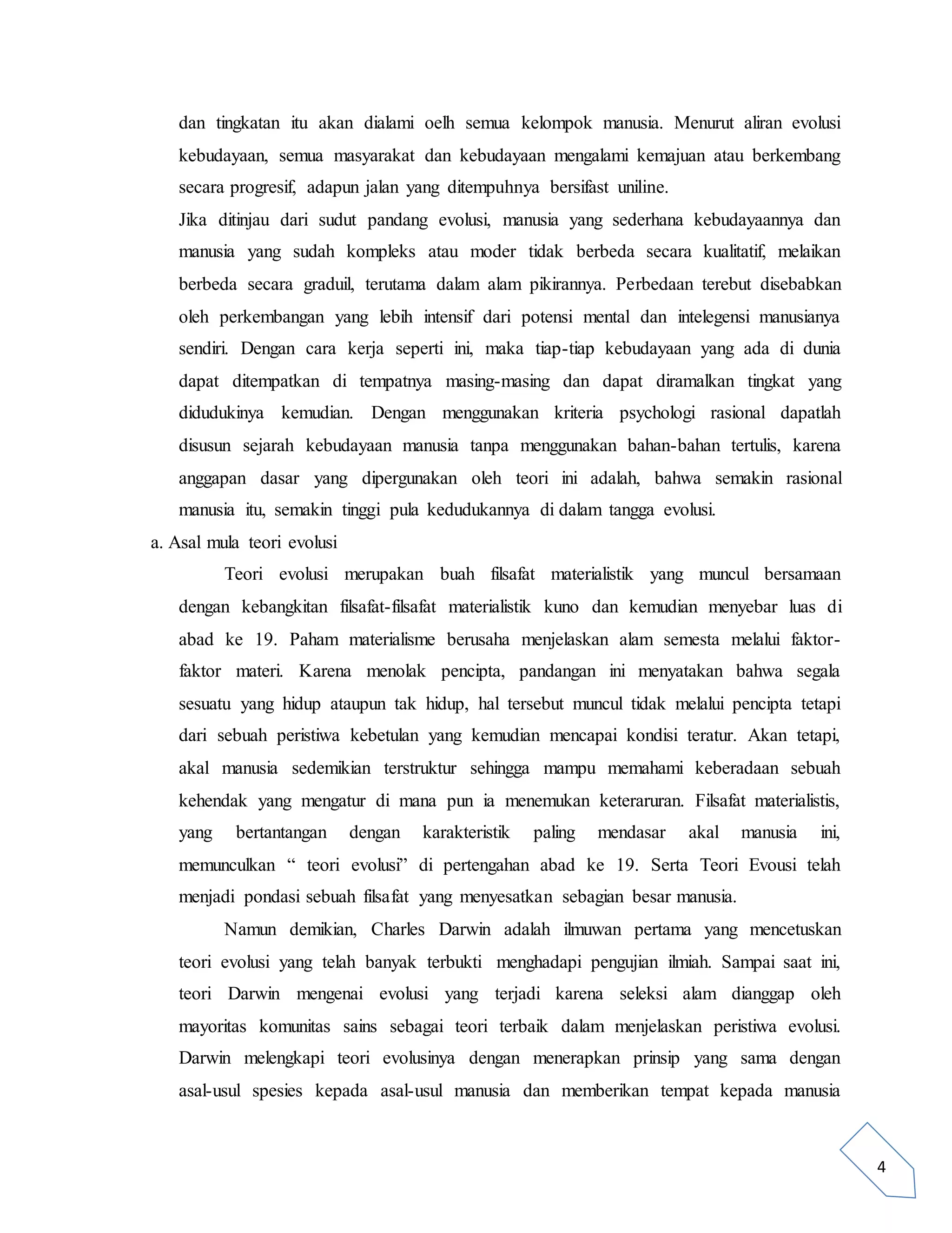 Makalah Teori evolusi | DOCX