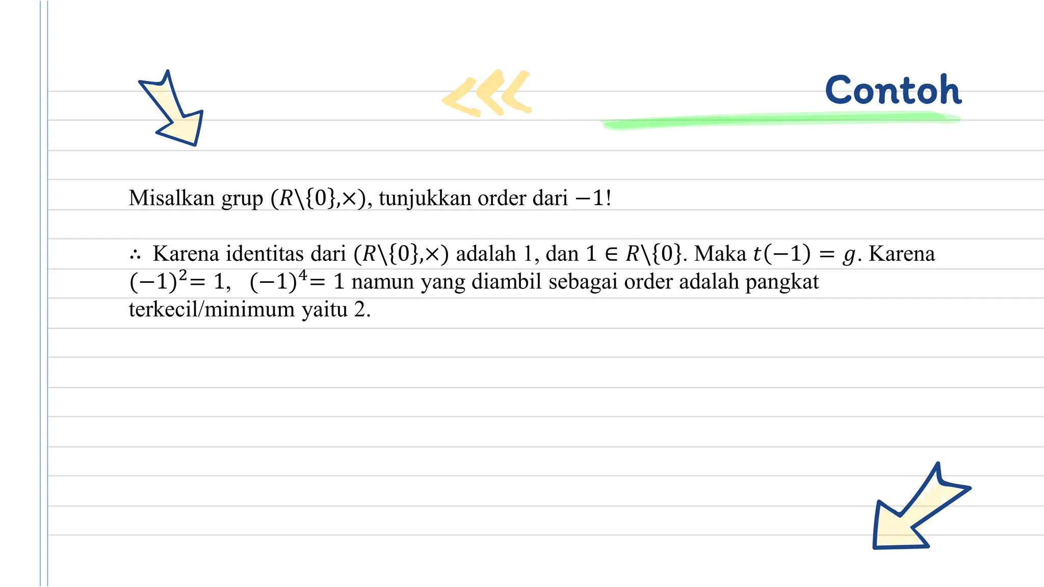 MATEMATIKANLANJUT, GRUP SIKLIK (CONTOH SOAL DAN TEOREMA) | PPTX