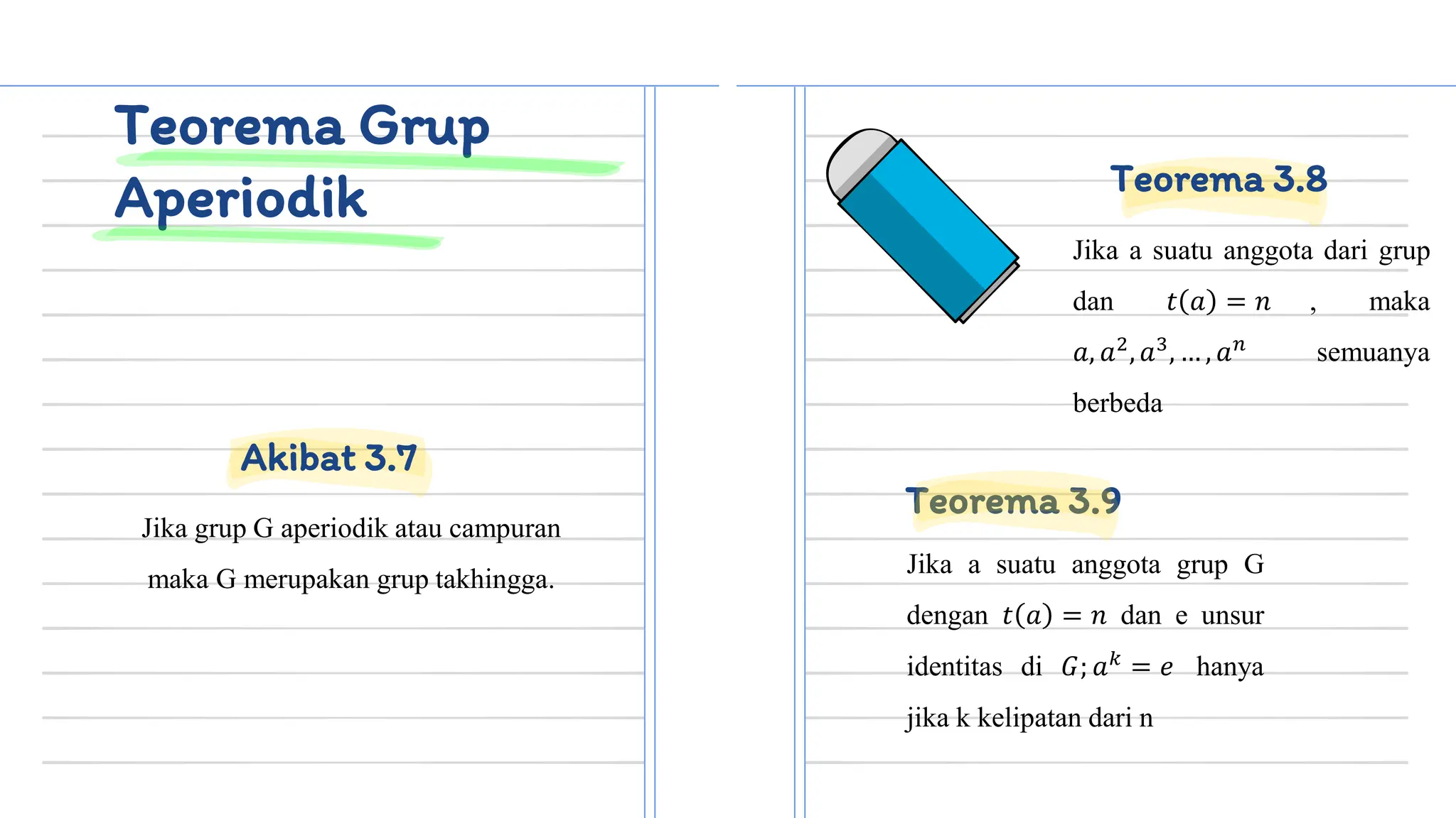 MATEMATIKANLANJUT, GRUP SIKLIK (CONTOH SOAL DAN TEOREMA) | PPTX