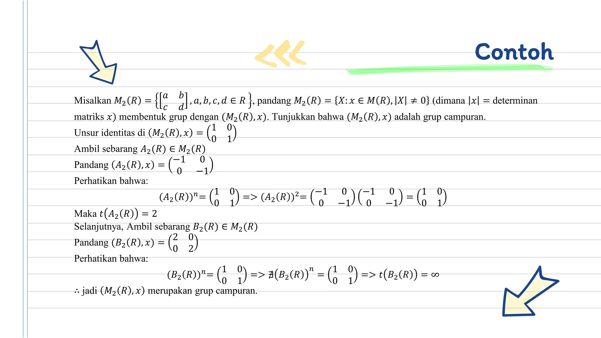 MATEMATIKANLANJUT, GRUP SIKLIK (CONTOH SOAL DAN TEOREMA) | PPTX