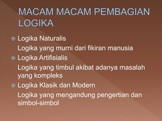 Kelompok 1 logika | PPTX