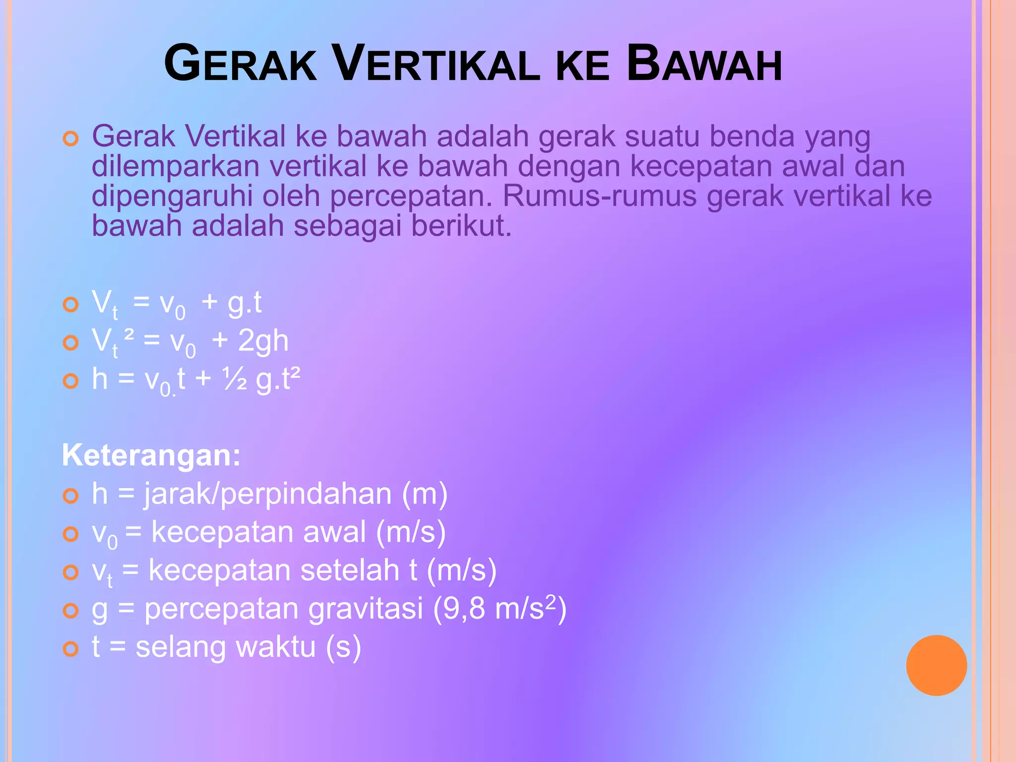 PPT Materi gerak lurus kelas X | PPTX