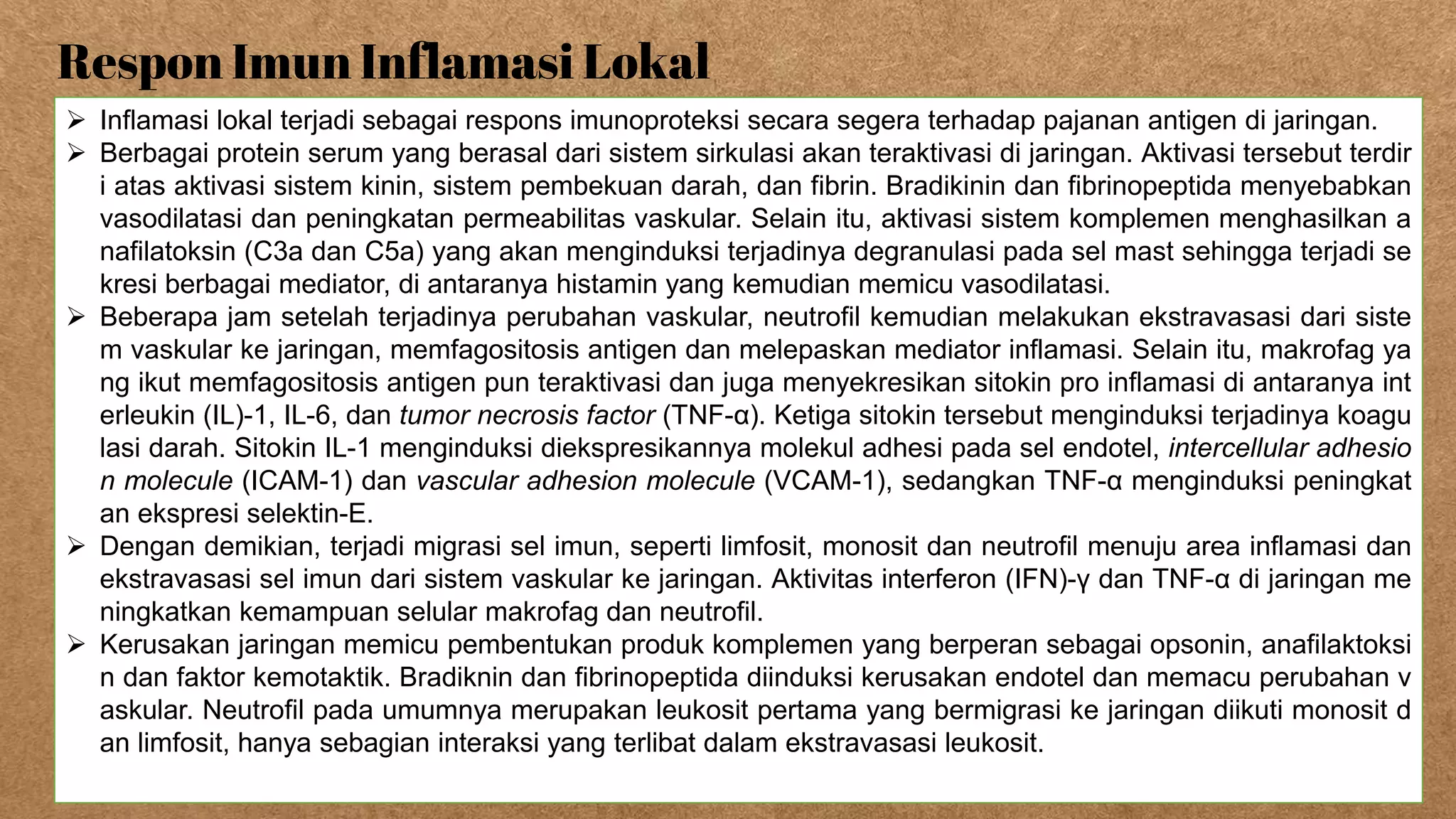 Mekanisme Respon Imun Inflamasi | PPTX
