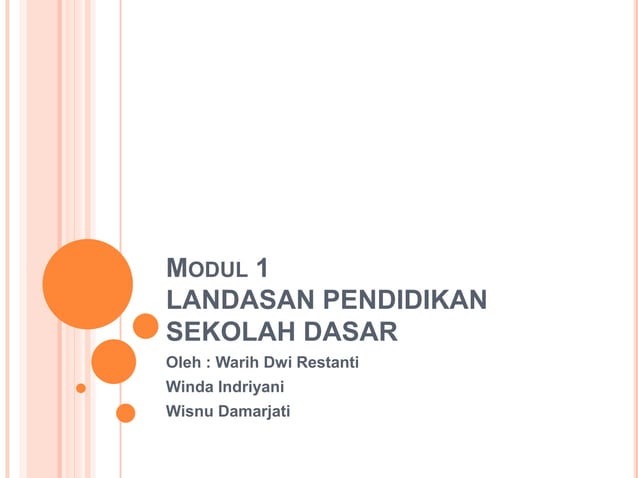 Dasar dasar pendidikan di SDKELOMPOK 1 (MODUL 1 & 2 ).pptx