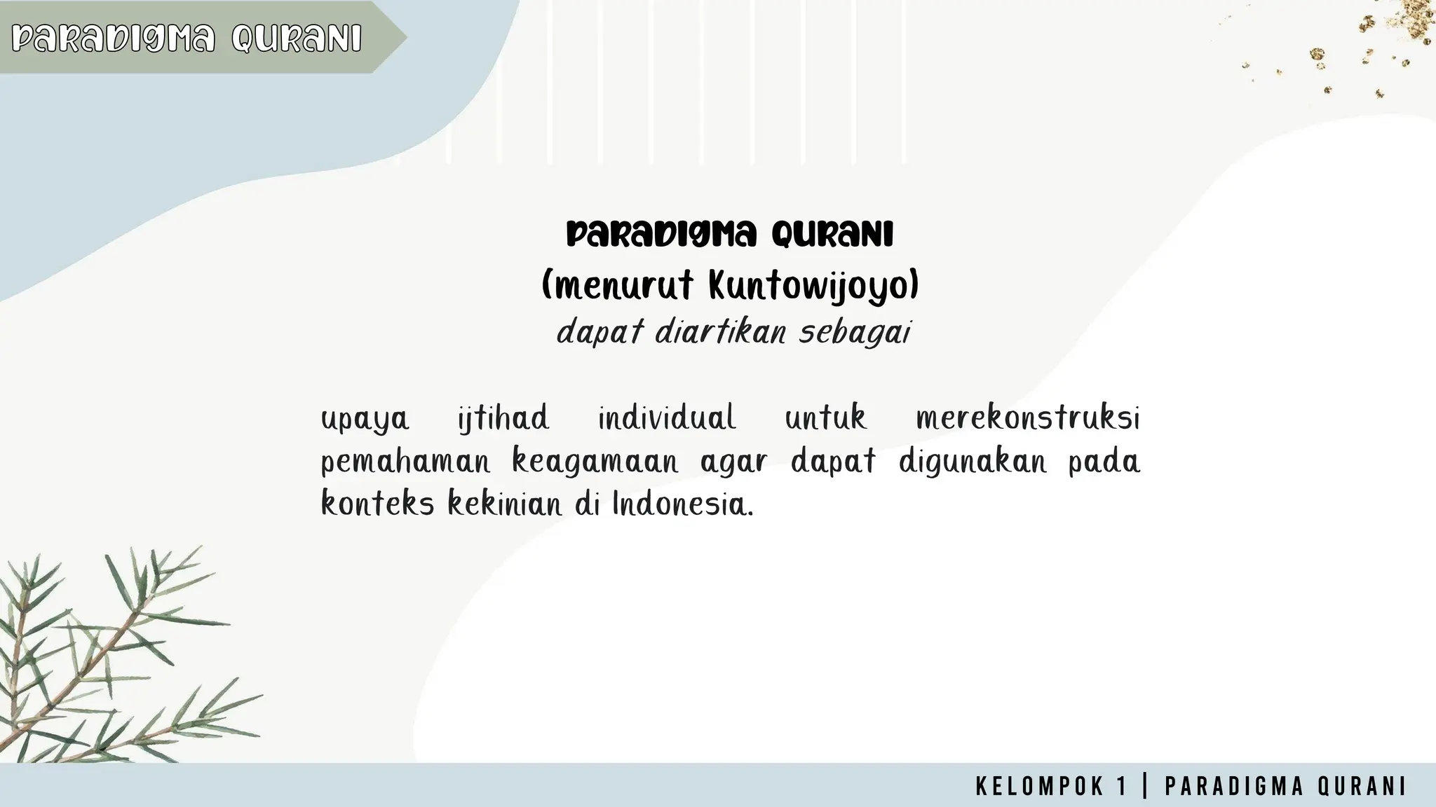 Presentation of Paradigma Qurani in Agama Islma Subject | PPT