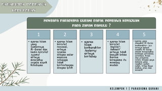 Presentation of Paradigma Qurani in Agama Islma Subject | PDF