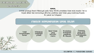 Presentation of Paradigma Qurani in Agama Islma Subject | PDF