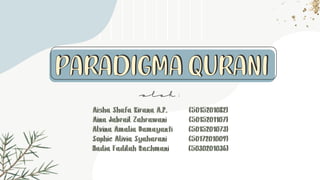 Presentation of Paradigma Qurani in Agama Islma Subject | PPT