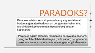 (PARADOKS BARANG INFERIOR DAN PARADOKS GIFFEN) | PPTX