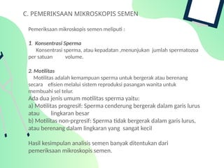 KELOMPOK 1 PEMERIKSAAN FERTILISASI PADA PRIA (ANALISIS SEMEN).pptx
