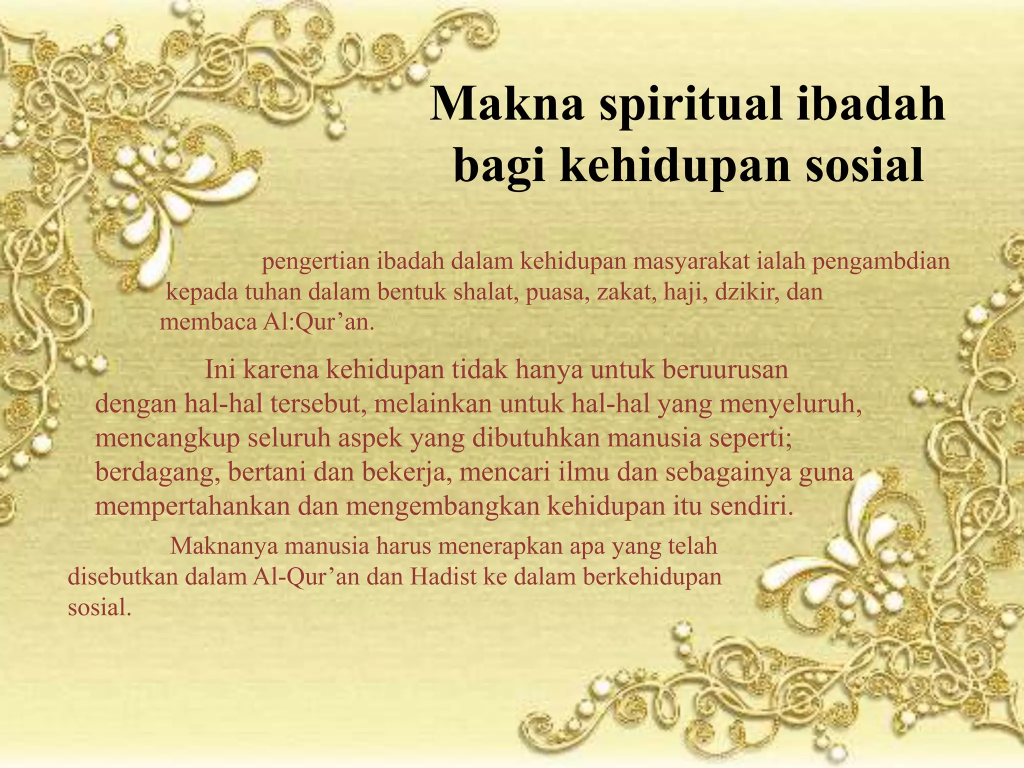 KONSEP IBADAH AGAMA ISLAM | PPTX