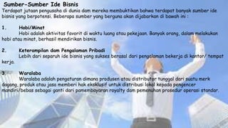 IDE DAN PELUANG USAHA | PPTX