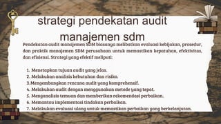 kelompok 1 sdm sumber audit manajemen.. | PPTX