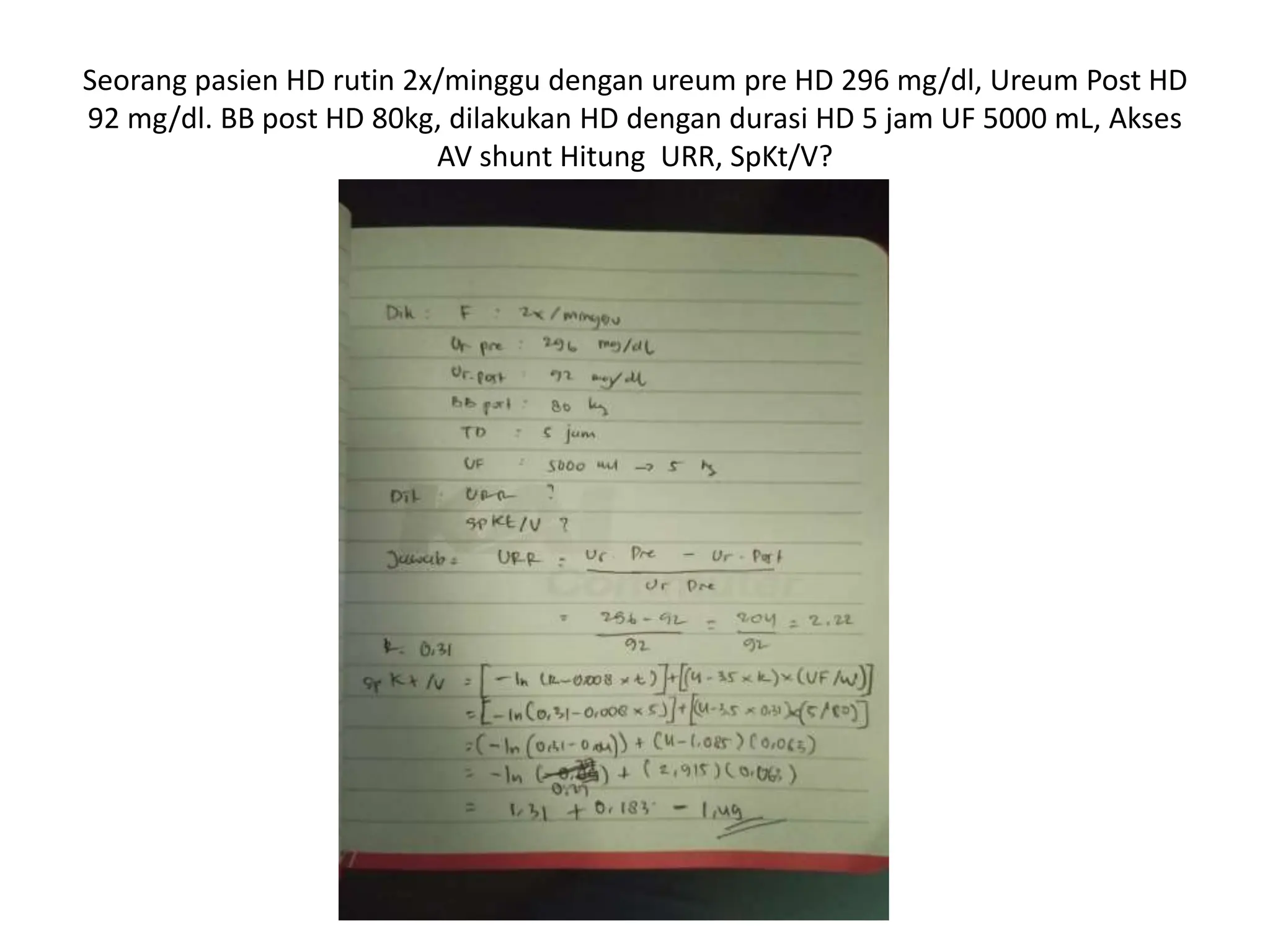 contoh kasus hemodialisa pada pasien CDL | PPTX