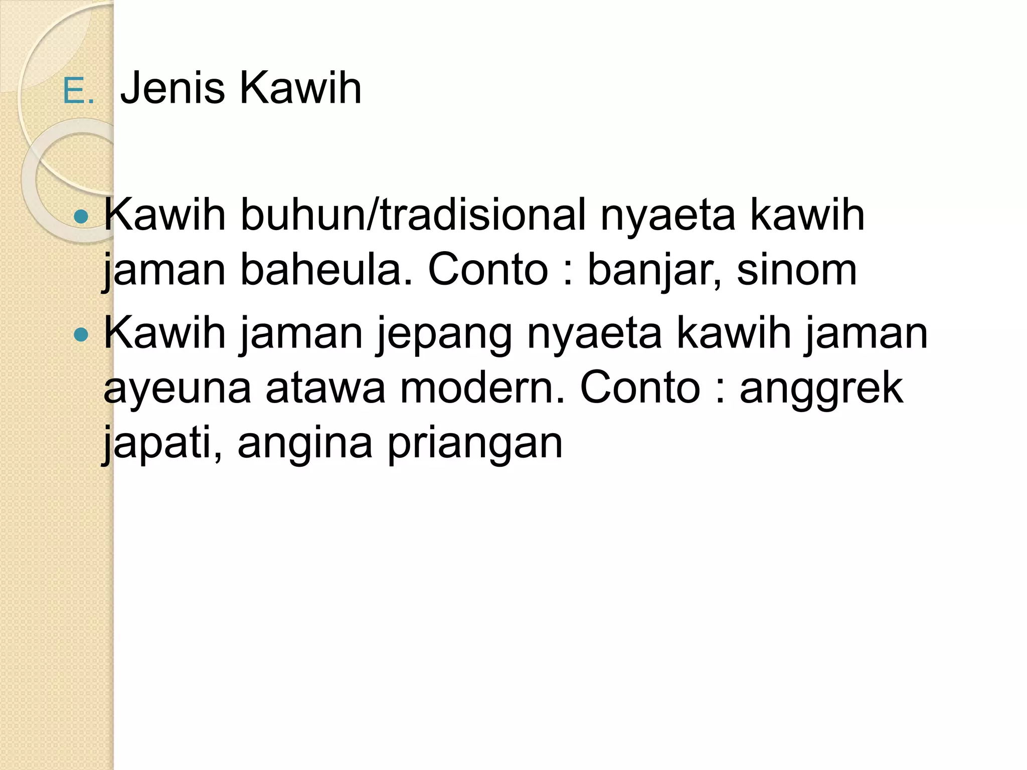 KAWIH BASA SUNDA | PPTX