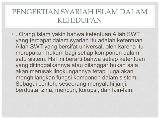 Kelompok 1 syariah islam | PPT
