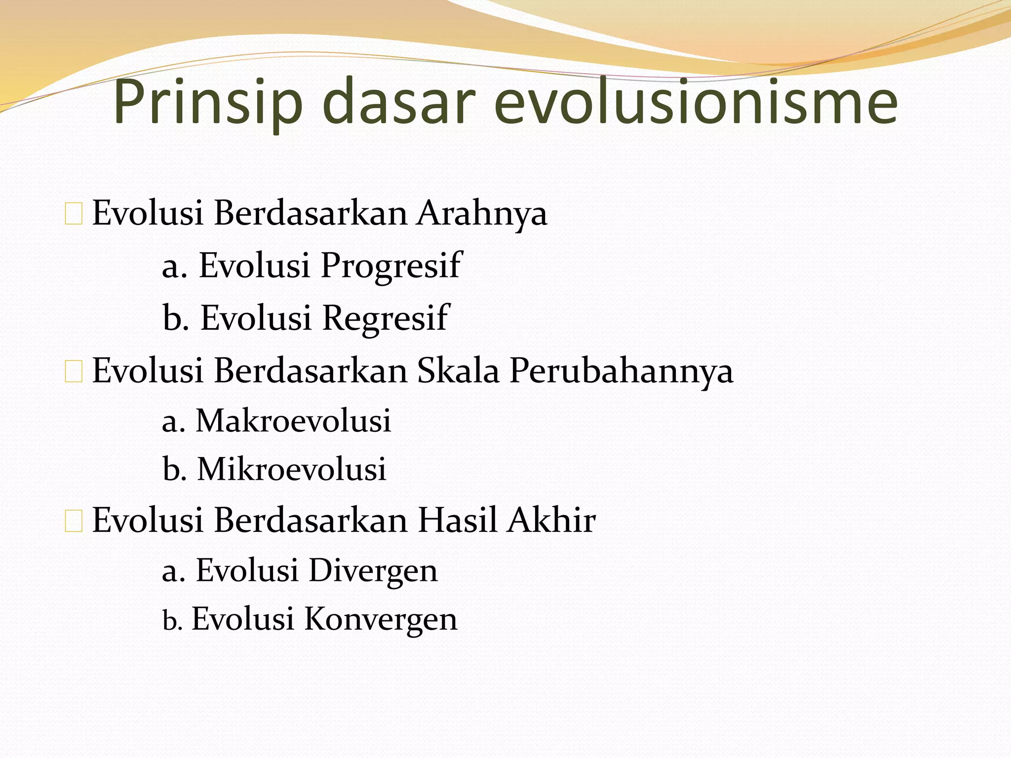 Kelompok 1 ; teori evolusi | PPTX