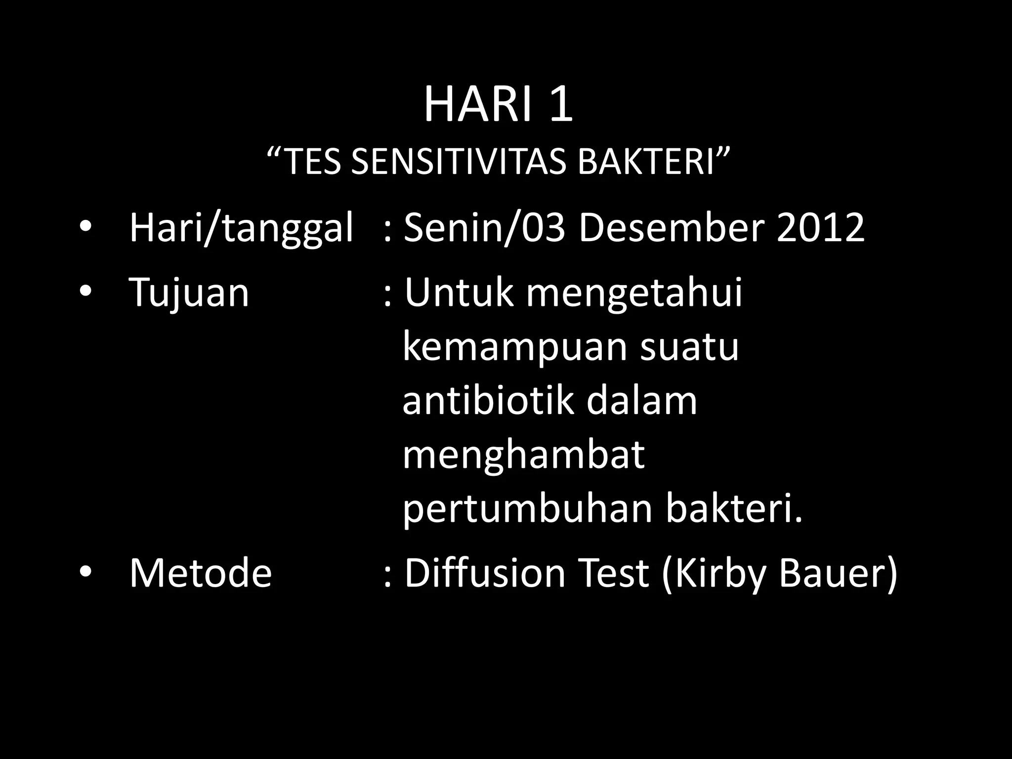 Isolasi bakteri pada sampel urin | PPTX